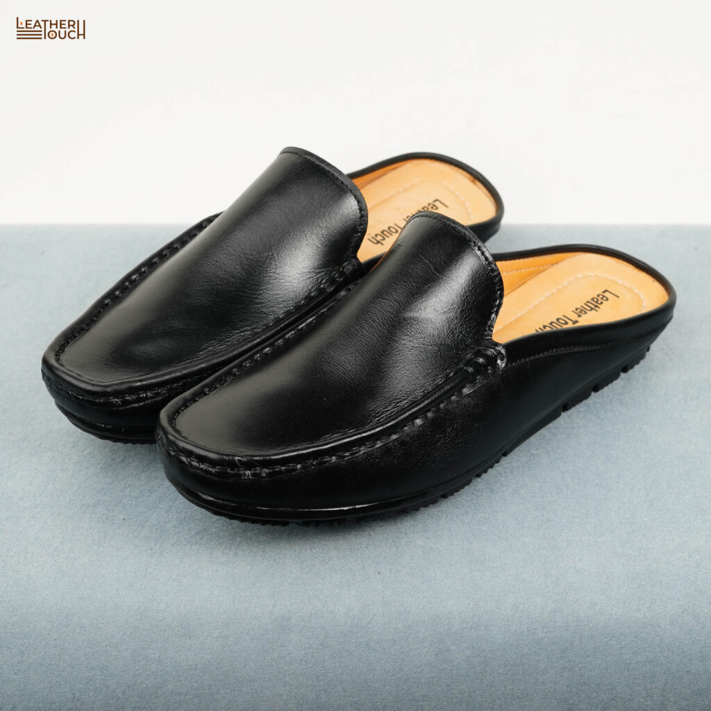 Leather Half Loafer – Black – Leather Touch BD
